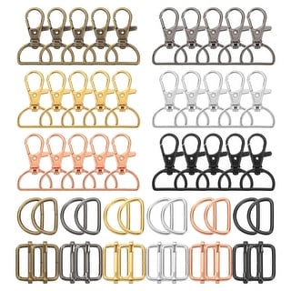 Key Chain Swivel Hook Set, Keychain Clip Hook with D Rings and Slide ...