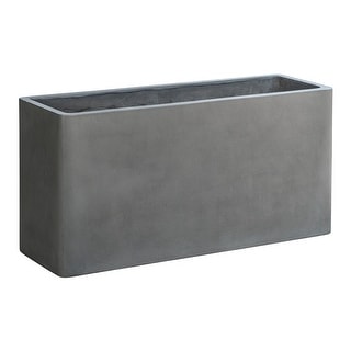 Azalea Rectangle Concrete Planter, Set of 2 in 2 Sizes - 8' x 10' - Bed ...