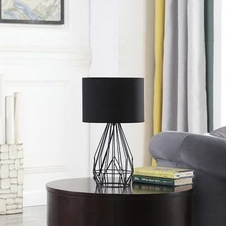 17.5 In. Industrial Black Metal Cage Table Lamp - Bed Bath & Beyond ...