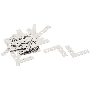 Metal L Shaped Angle Fixing Support Bracket Flat Repair Plates 30pcs ...