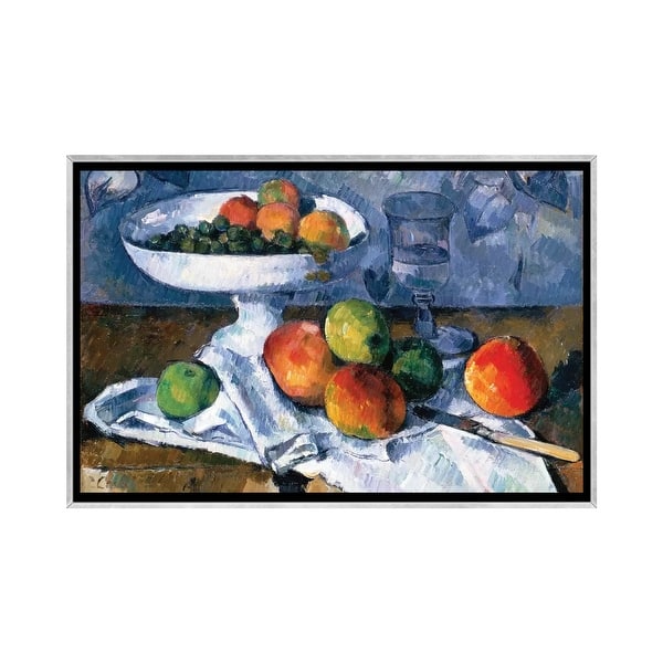 iCanvas "Still Life With Fruit Dish, 1879-80" by Paul Cezanne Framed ...