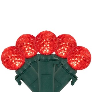 LED G12 Berry Christmas Lights - Red - 16' Green Wire - 50 ct - Bed ...