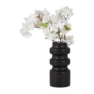 Sagebrook Home Ceramic Three Tiered Cylinder Contemporary Abstract Vase ...