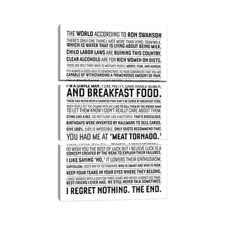 iCanvas "Ron Swanson Quotes From Parks And Recreation." by Simon Lavery ...