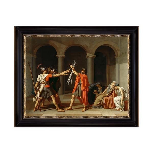 The Oath of the Horatii by Jacques Louis David 1784 Black Frame Oil ...