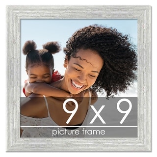 9x9 Distressed/Aged White Washed Wood Picture Square Frame - Picture ...