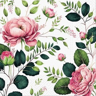 Set Of 20 Luncheon Noble Roses Napkins - Bed Bath & Beyond - 43842278