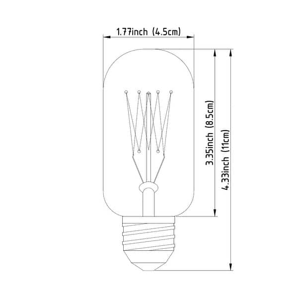 Filament E26 40W Bulb - Clear - 1.5"W x 1.5"D x 4"H - Bed Bath & Beyond - 16764461