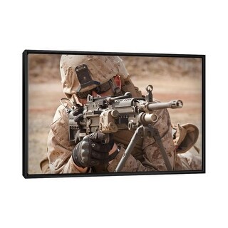 iCanvas "A Squad Automatic Weapon Gunner Provides Security" by ...