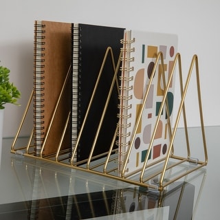Martha Stewart Premium Metal Slotted Triangle Desktop Magazine and File ...