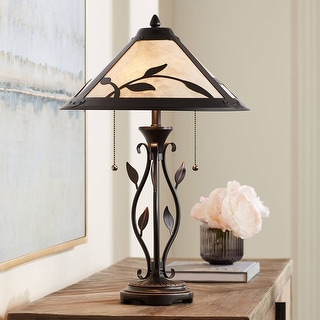 Rustic Accent Table Lamp 23 3/4" High Metal Scroll Vine Leaf Bedroom ...