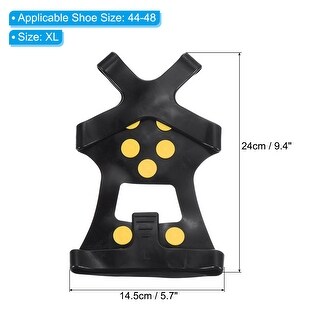 4Pairs 9.4" Ice Cleats Anti-Slip Snow Traction Cleat w 10 Steel Studs ...