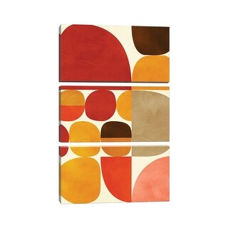 iCanvas "Mid Century Modern V" by Ana Rut Bre 3-Piece Canvas Wall Art ...