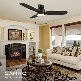 Reed 52-inch Indoor Ceiling Fan with Pull Chain,Dimmable LED Light Kit ...