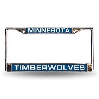NBA Minnesota Timberwolves Blue Laser Chrome Acrylic License Plate Wall ...