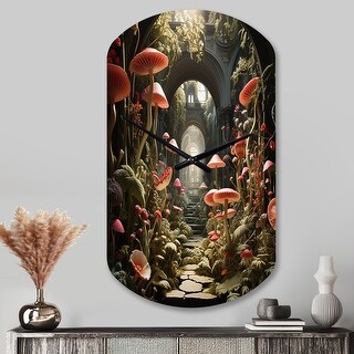 Designart - Mushroom The Secret Garden - Mushroom Wall Clocks in ...