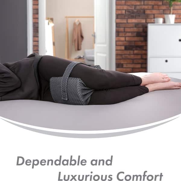Leg and Knee Spacer Memory Foam Pillow With Strap - Molds to the Body ...