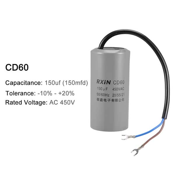 150uf Motor Star Capacitor 150mfd AC 450V for HVAC 50/60Hz AC Motor ...