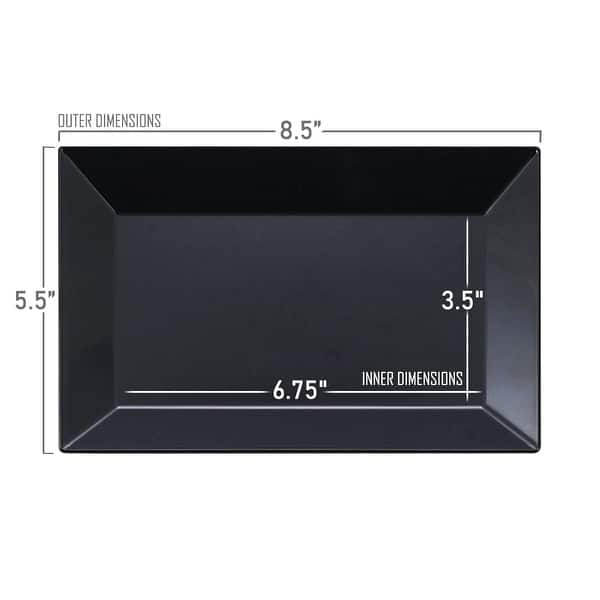Solid Rectangular Disposable Plastic Plate Packs - Party Supplies - Bed ...