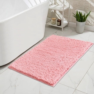 Pink Bathroom Rug 59" x 24", Bath mats for Bathroom Non Slip, Ultra ...