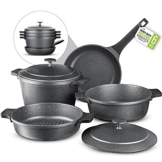 12 Pc Pots and Pans Set Nonstick Kitchen Cookware Sets, Dutch Oven Set ...