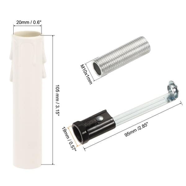 Chandelier Light Socket Kit for E12 Candelabra w Candle Cover Sleeves ...