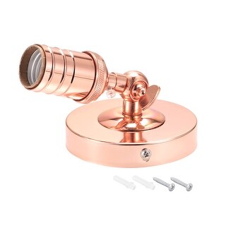 Wall Sconce Lighting Adjustable E26 E27 Dimmer Socket Rose Gold - Rose ...
