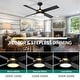 Moasis 52-inch 4-Blade Ceiling Fan with LED Light and Remote Control ...