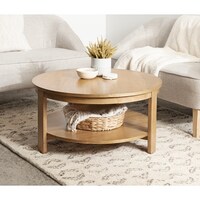 Kate and Laurel Foxford Round Wood Coffee Table - Bed Bath & Beyond - 37666130