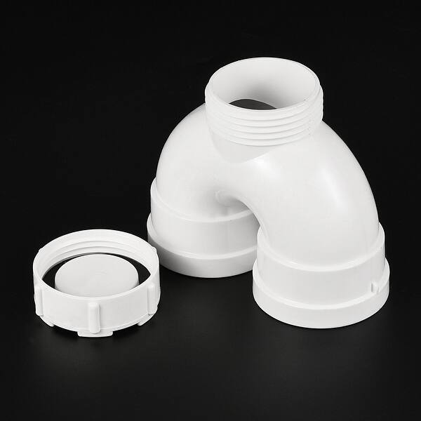 2Pcs PVC Water Pipe U-Shaped Elbow Fitting 50mm ID Connector w Check ...