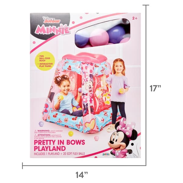 Minnie Pretty in Bows Inflatable Playland Ball Pit with 20 Soft Flex ...
