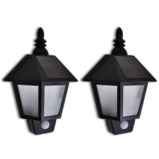 vidaXL Solar Wall Lamp with Motion Sensor 2 pcs - Bed Bath & Beyond ...