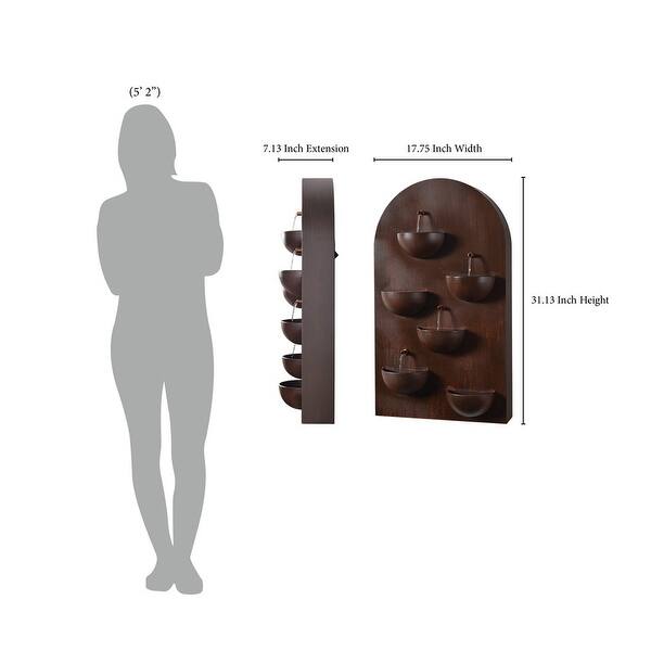 Carnation Rust Wall Fountain - 7" x 31" - Bed Bath & Beyond - 27865542