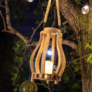 COSIEST Decorative Hanging Candle Lantern, Battery Operated LED Candle ...