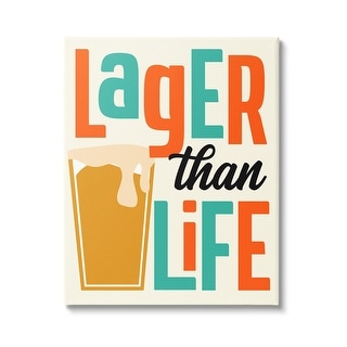 Stupell Vintage Lager Than Life Canvas Wall Art Design by Anna Quach ...