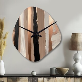 Designart - Brown And Black Beyond Boundaries IV - Abstract Large Wall ...