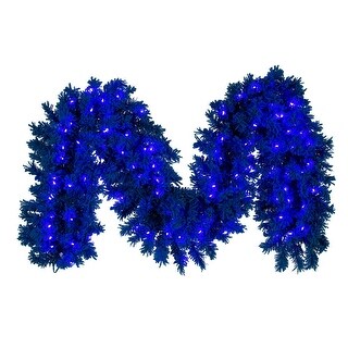 Vickerman 9' x 14" Flk Turquoise Fir Artificial Garland,, Dura-Lit ...