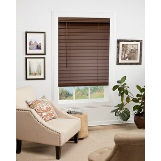 2 inch Cordless Faux Wood Blinds, Dark Oak, 20W x 48L - Bed Bath ...