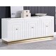 Best Master Furniture Lacquer Sideboard with Gold Accents - Bed Bath ...