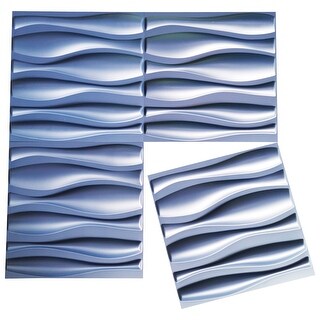 Art3d 3D Wall Panels PVC Wave Design I (32 Sq.Ft) - Bed Bath & Beyond ...
