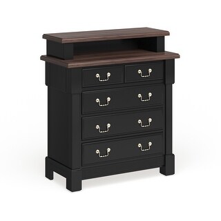 The Aspen Collection Rustic Cherry and Black Media Chest by Home Styles ...