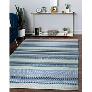 Hand-Knotted Wool Striped Rug, Lavender, Elegant and Stylish Area Rug ...