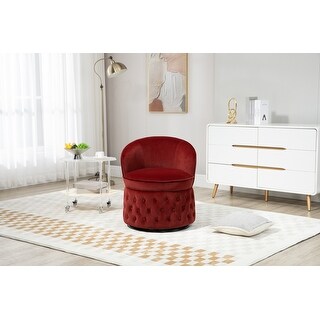360 Degree Swivel Cuddle Barrel Chairs Accent Chairs Velvet Arm Chair ...