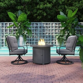 Martha Stewart Thornfield Grey Fire Table with Ceramic Top - Bed Bath ...