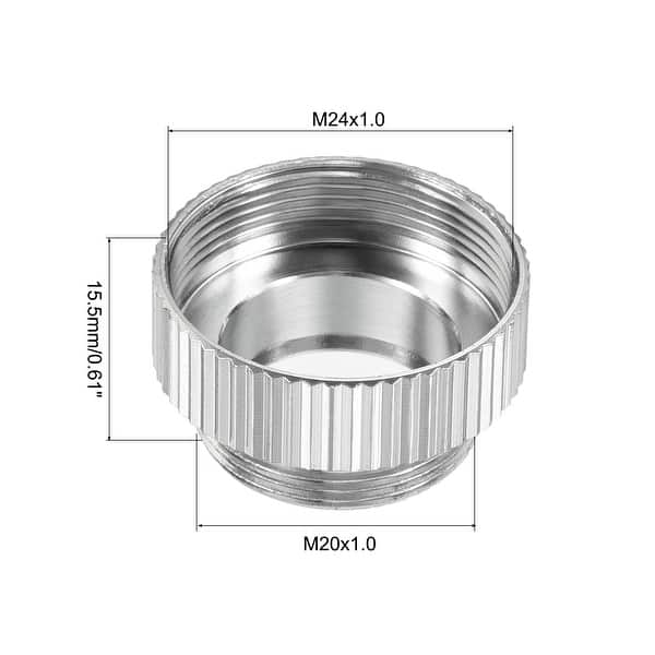 2Pcs M22*1.0 Male to M26*1.0 Female Thread Chrome Faucet Fitting with ...