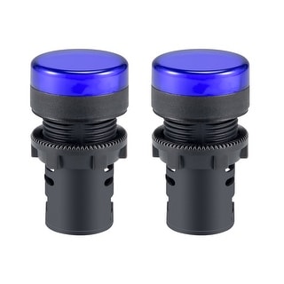 2Pcs AC/DC 110V Indicator Lights, Flush Panel Mount 7/8" 22mm - Bed ...