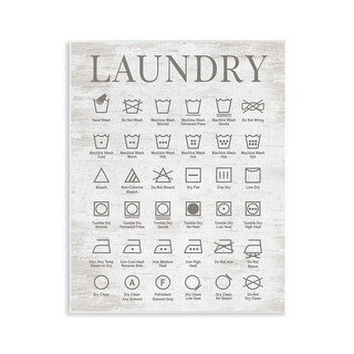 Stupell Laundry Symbols Guide Wall Plaque Art Design By Lettered and Lined - Bed Bath & Beyond ...