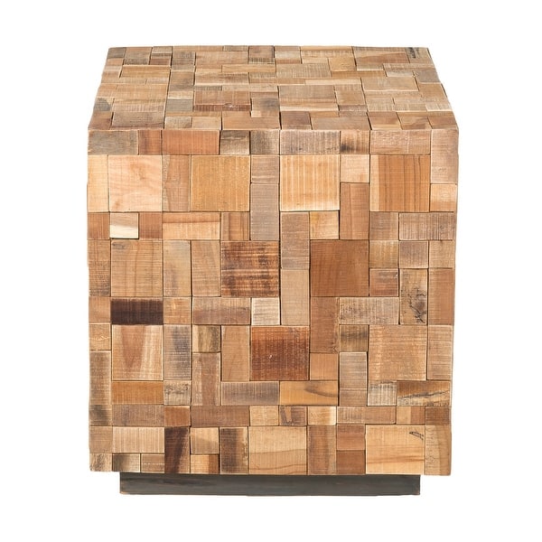 Paisley Solid Wood Geometric Cube Accent Table by East at Main - Bed ...