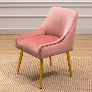 Modern Velvet Wide Accent Chair Side Chair,Rose - Bed Bath & Beyond ...