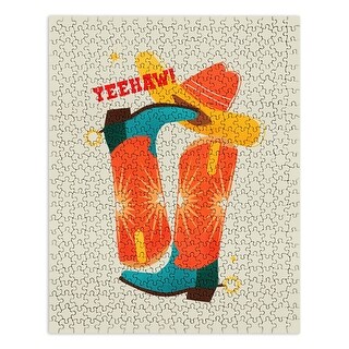 Showmemars Yeehaw Bright Cowboy Boots Puzzle - Bed Bath & Beyond - 40494705